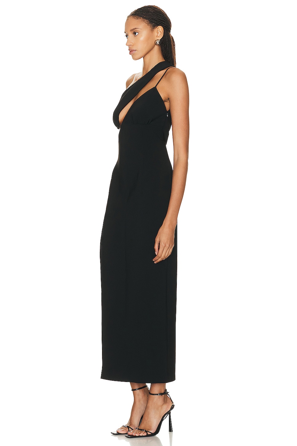 ILA Ella One Shoulder Maxi Dress in Black | FWRD