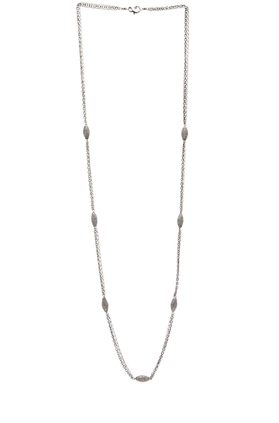 Irit Design Long Triple Chain Diamond Necklace in Silver | FWRD