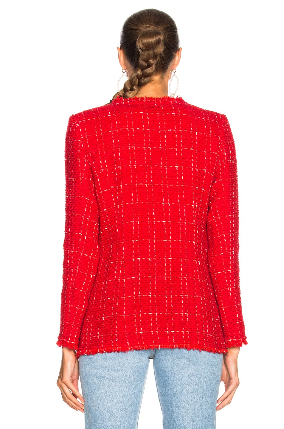 IRO Quespo Jacket in Red & Ecru | FWRD