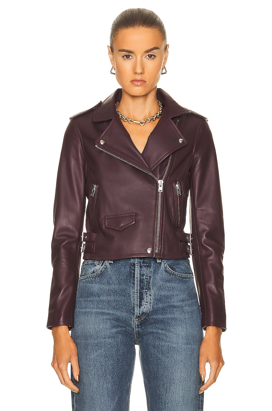 IRO Ashville Jacket in Wine | FWRD