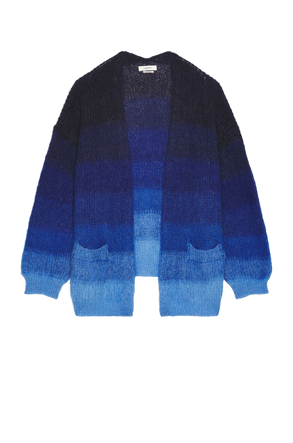 Isabel Marant Danah Gradient Brushed Mohair Cardigan in Navy | FWRD