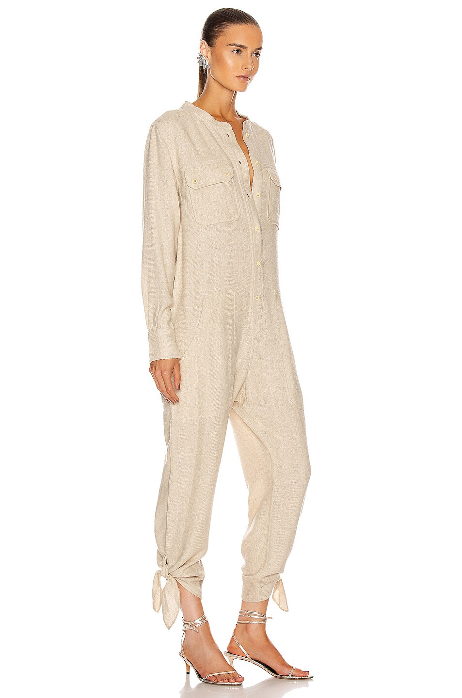 Isabel Marant Tacaia Overall in Ecru | FWRD