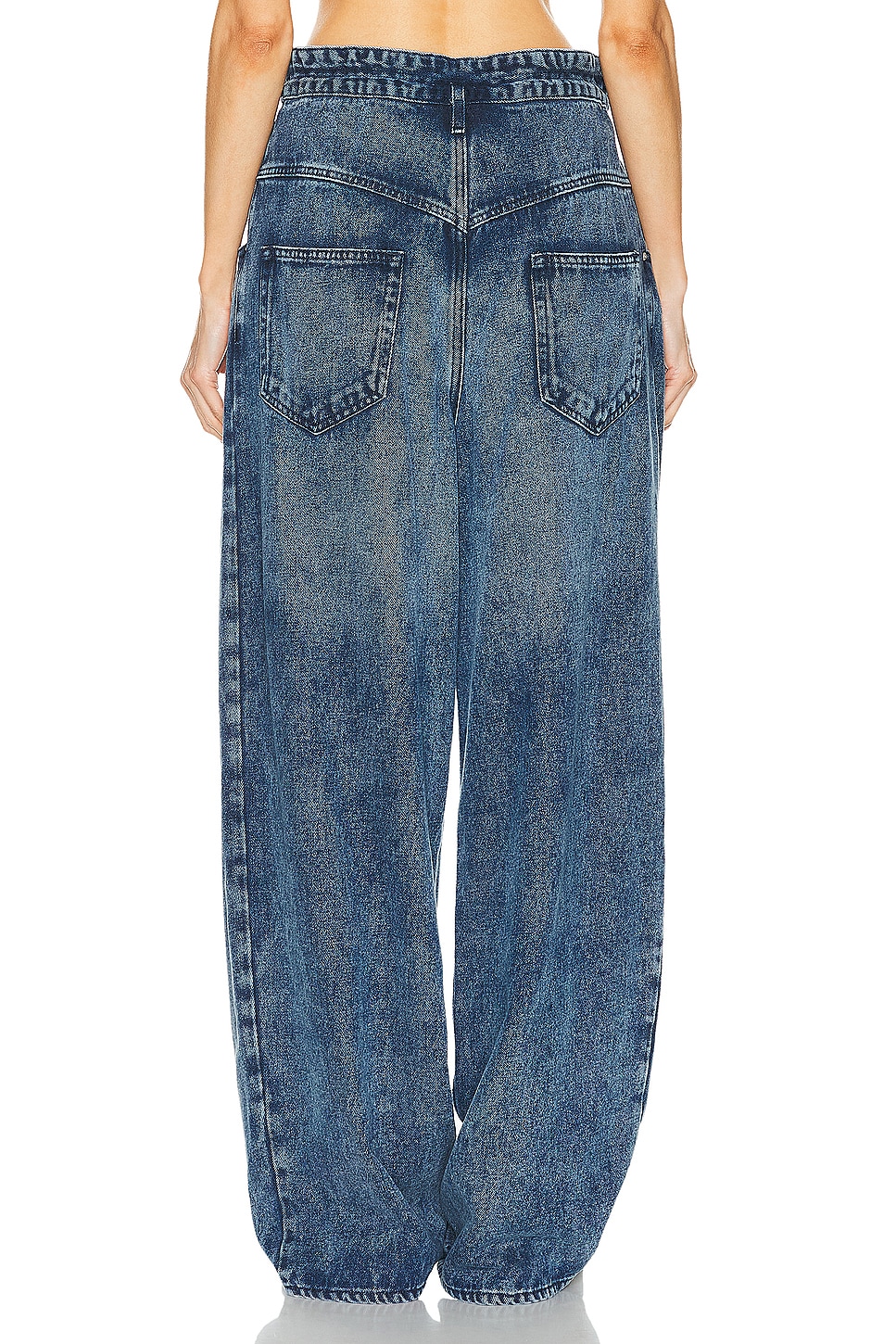 Isabel Marant Jordy Baggy Wide Leg in Light Blue | FWRD