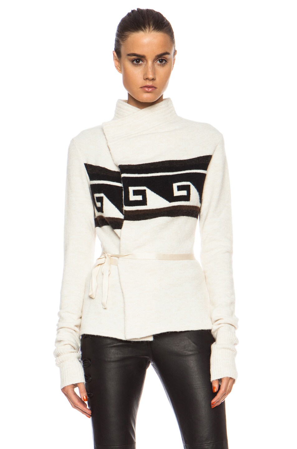 Isabel Marant Shanley Surround Knit Cardigan in Ecru | FWRD