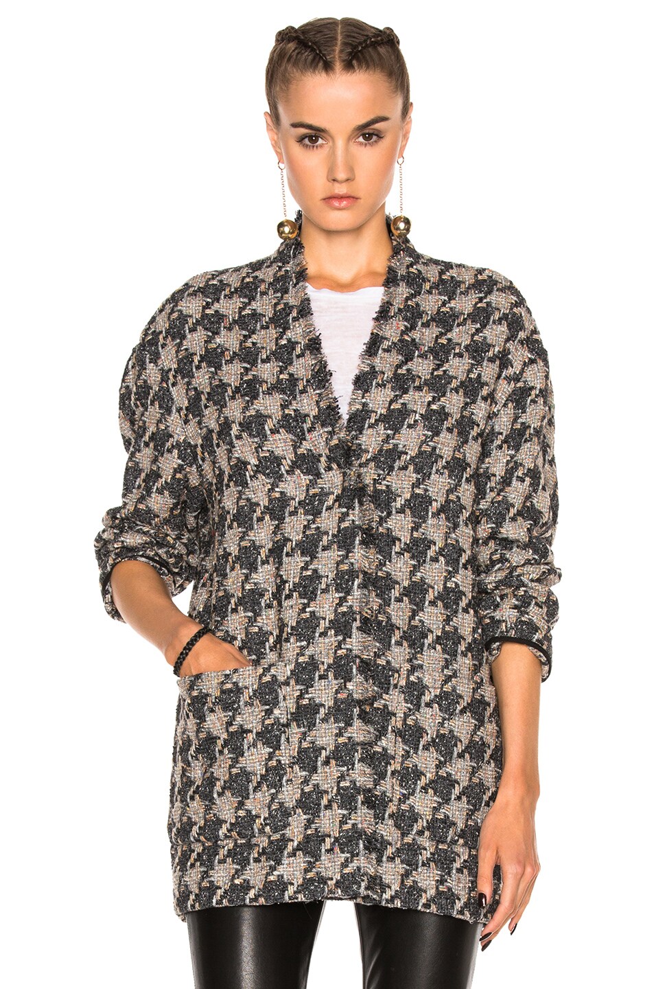 Isabel Marant Jameson Tweed Jacket in Grey | FWRD
