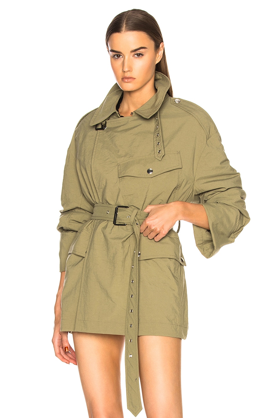 Isabel Marant Lorenzo Jacket in Khaki | FWRD