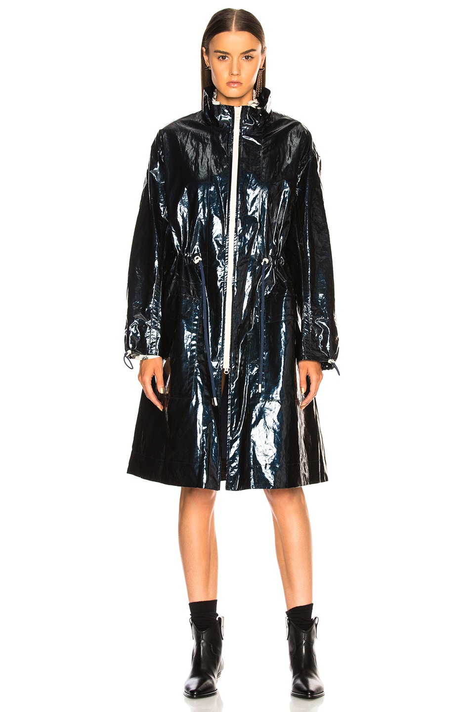 Isabel Marant Ensel Raincoat in Midnight | FWRD