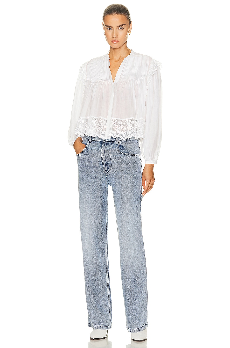 Isabel Marant Mikia Vintage Blouse in White | FWRD