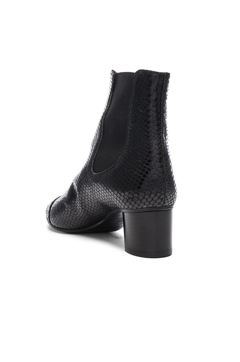 Isabel Marant Danae Printed Python Booties in Black | FWRD