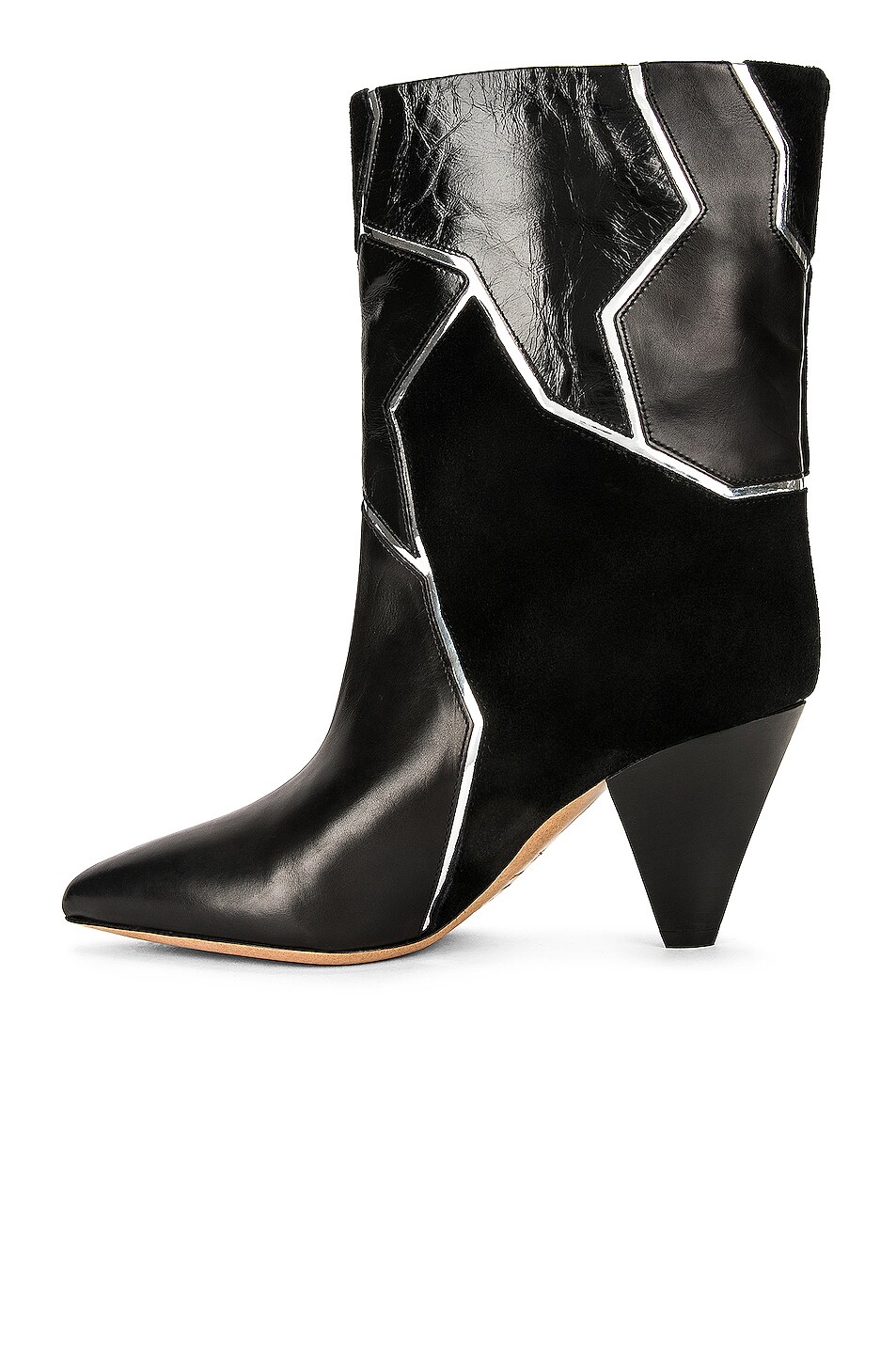Isabel Marant Lisabel Boot in Black & Silver | FWRD