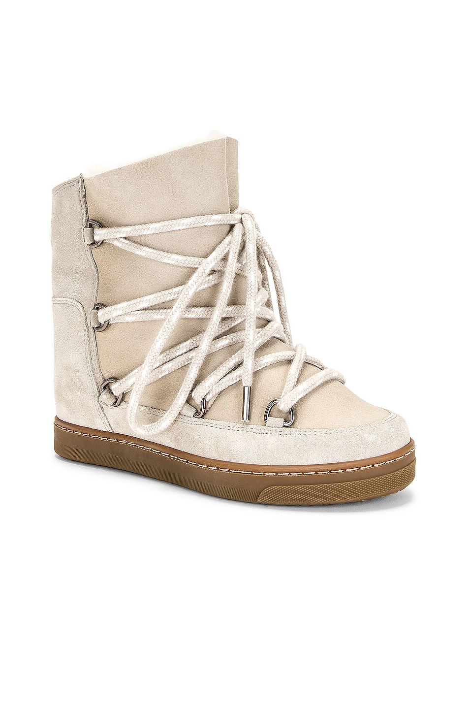 Isabel Marant Nowles Shearling Boot in Beige | FWRD