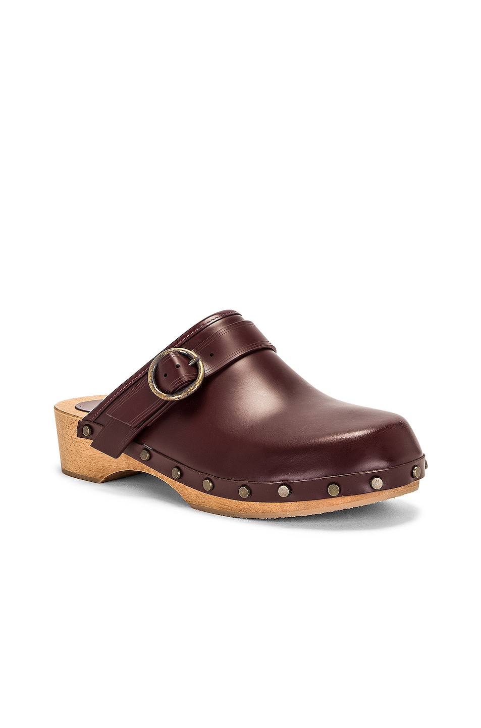Isabel Marant Thalie Clog in Burgundy | FWRD