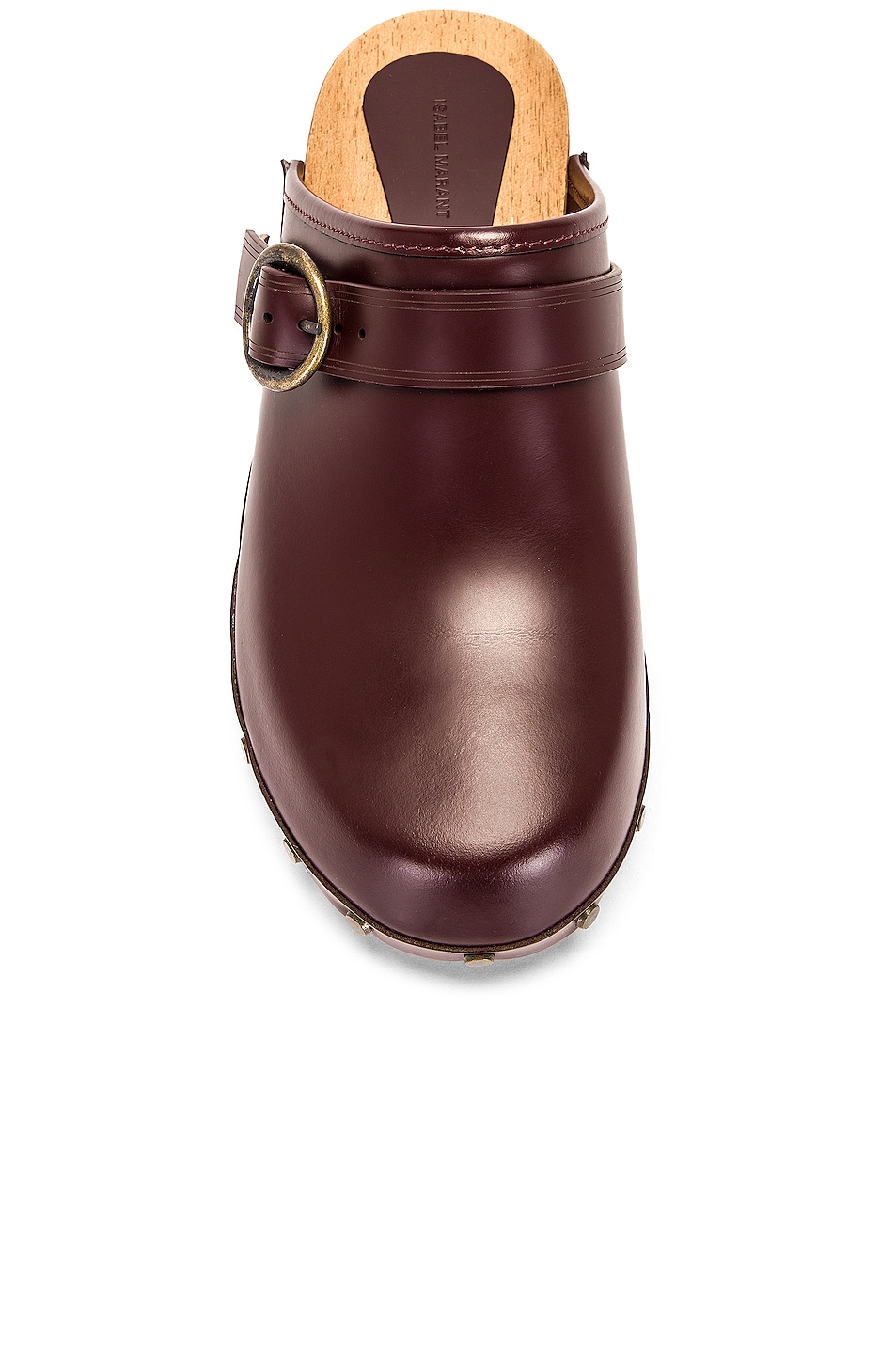 Isabel Marant Thalie Clog in Burgundy | FWRD