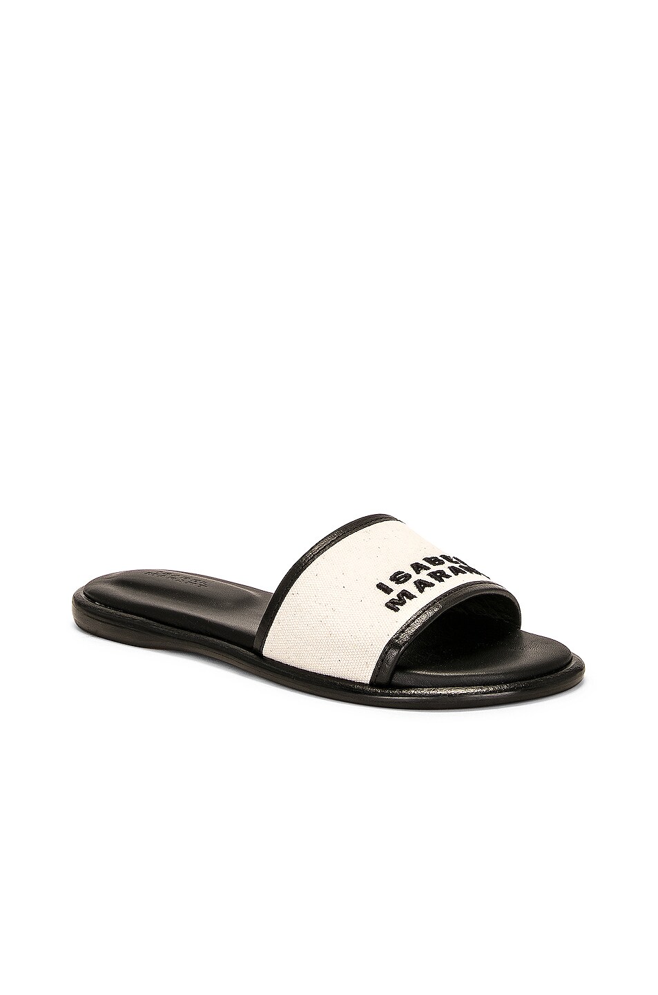 Isabel Marant Vikee Slide in Ecru & Black | FWRD