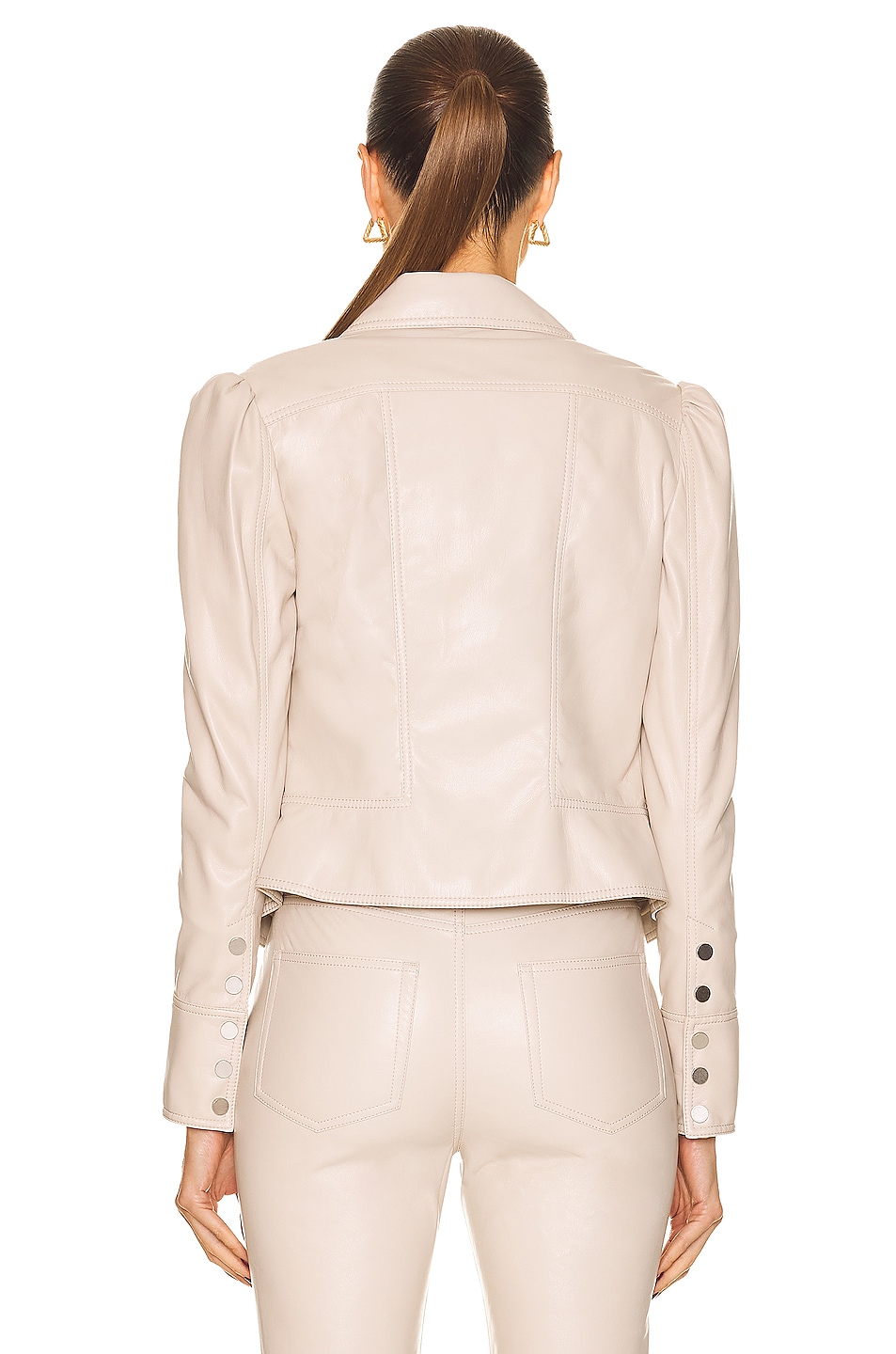 JONATHAN SIMKHAI STANDARD Wyatt Vegan Leather Jacket in Ceramic | FWRD