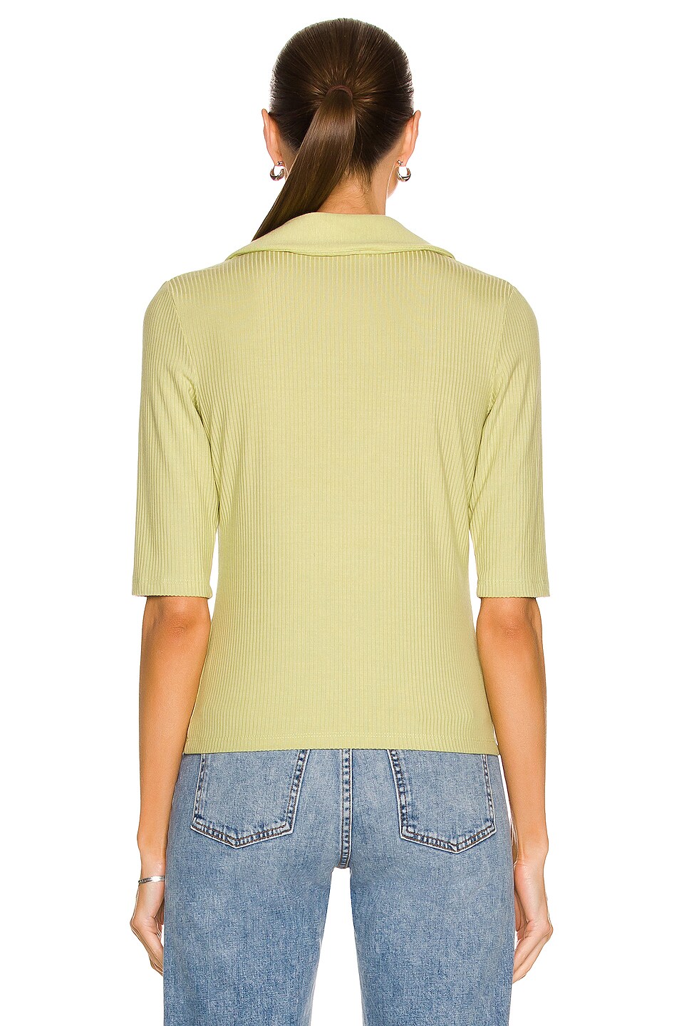 JONATHAN SIMKHAI STANDARD Tau Polo Top in Cactus | FWRD