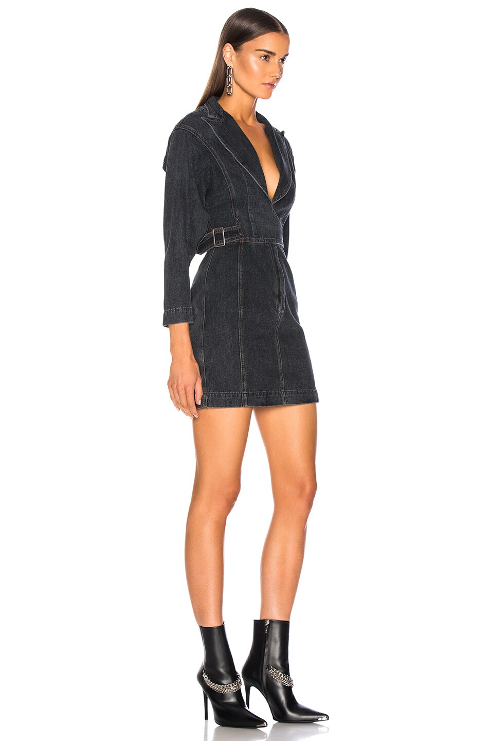 JEAN ATELIER Gia Wrap Dress in Stone | FWRD