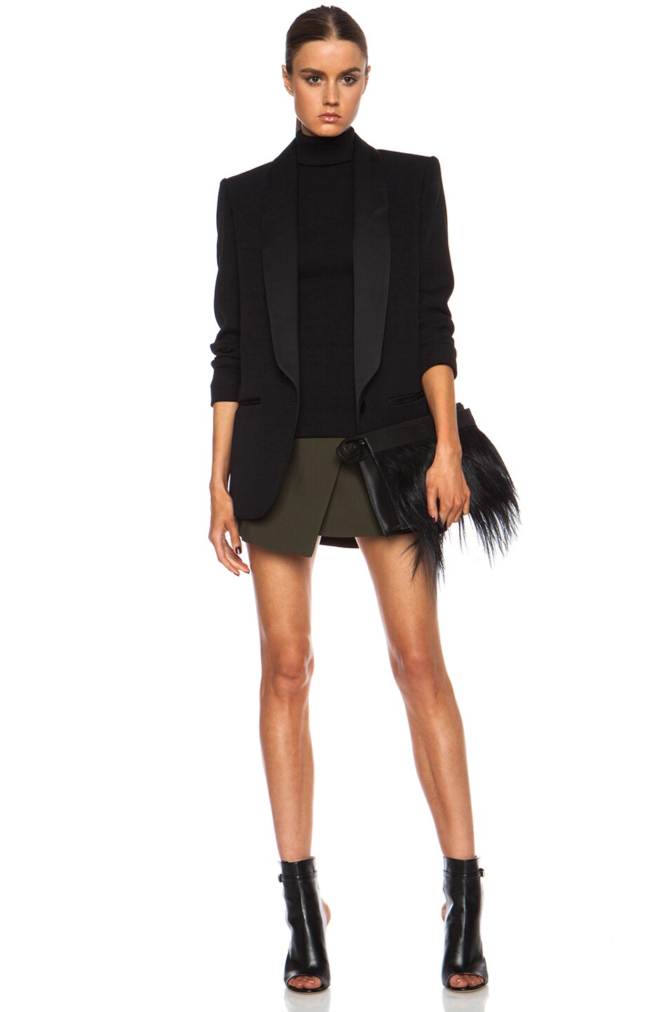 Josh Goot Rib Turtleneck Wool Sweater in Black | FWRD