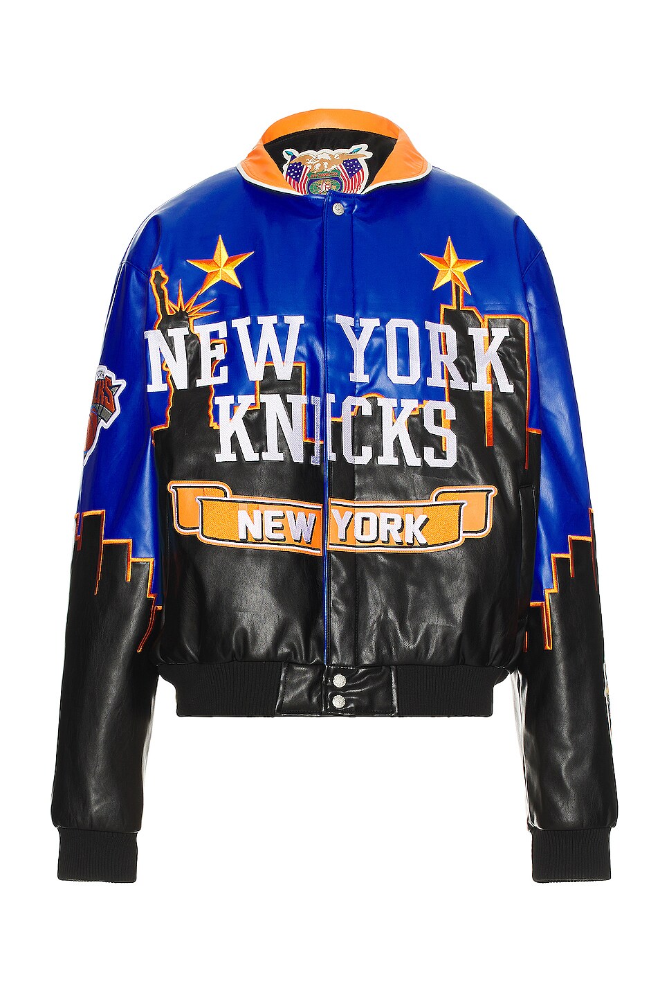 Jeff Hamilton Skyline NY Knicks Jacket in Blue | FWRD
