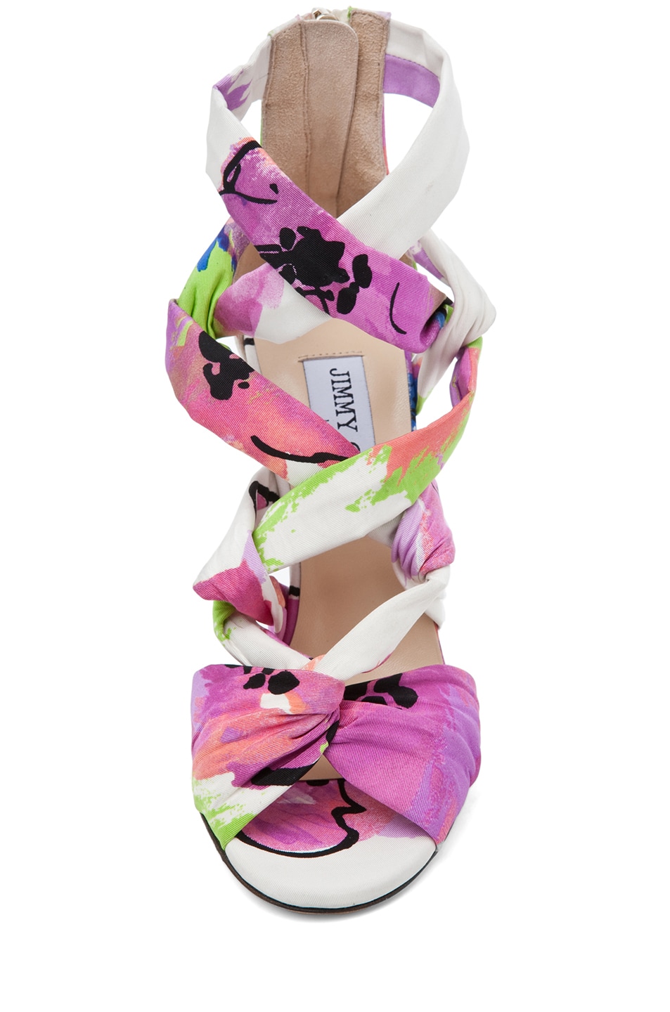 Jimmy Choo Kemble Floral Heel in Pink Mix | FWRD
