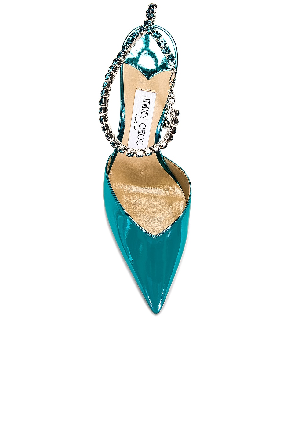 Jimmy Choo Saeda 100 Liquid Leather Heel in Malibu Mix | FWRD
