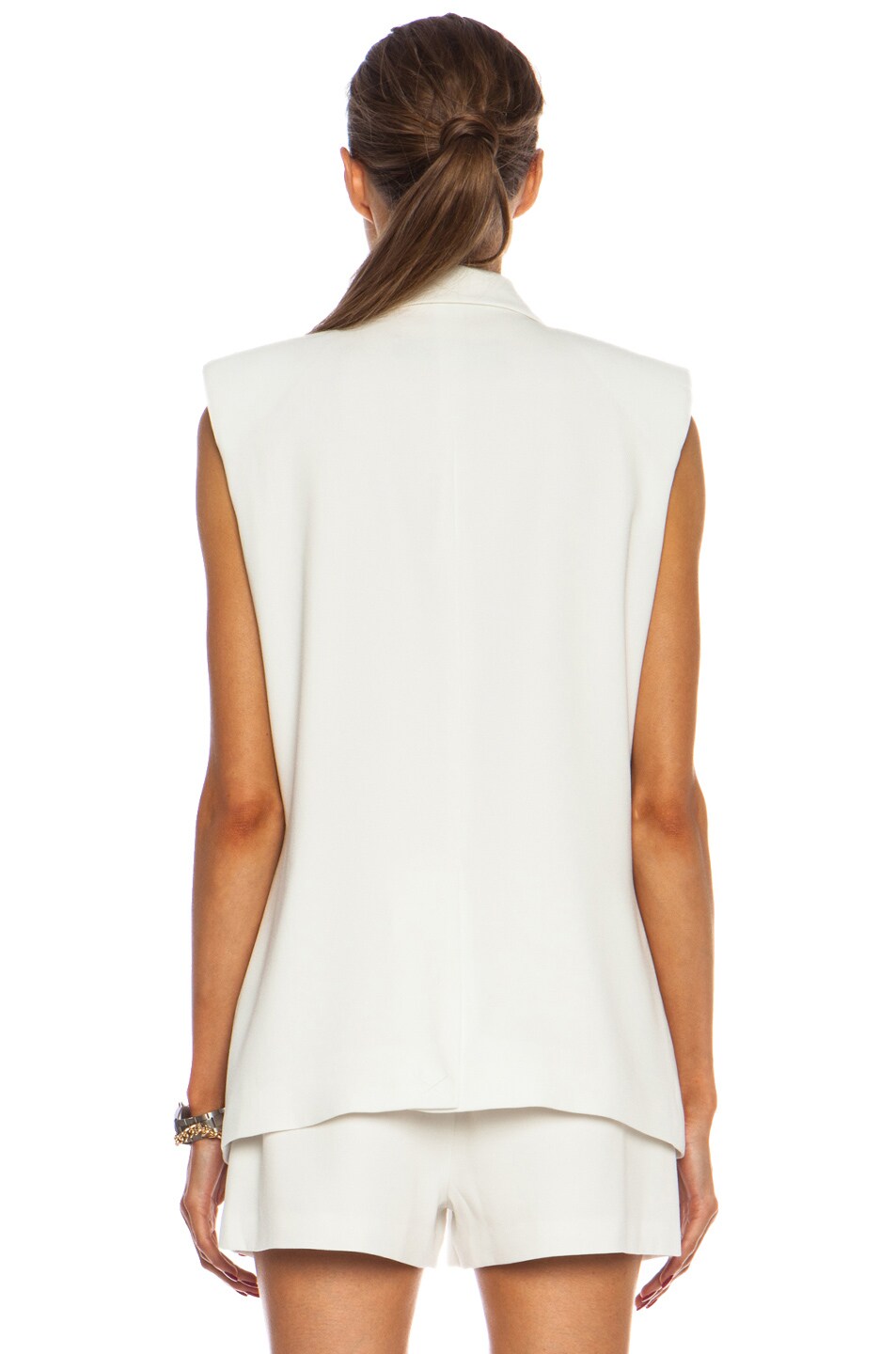 Jenni Kayne Acetate-Blend Vest in Ivory | FWRD