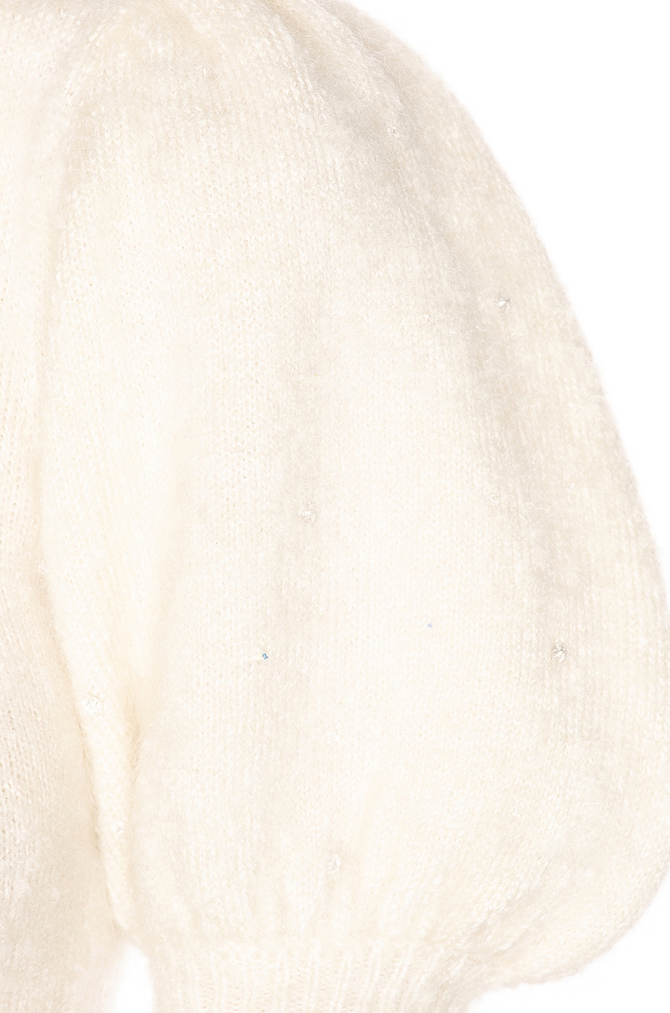 JoosTricot Swarovski Poofy Sleeve Top in White | FWRD