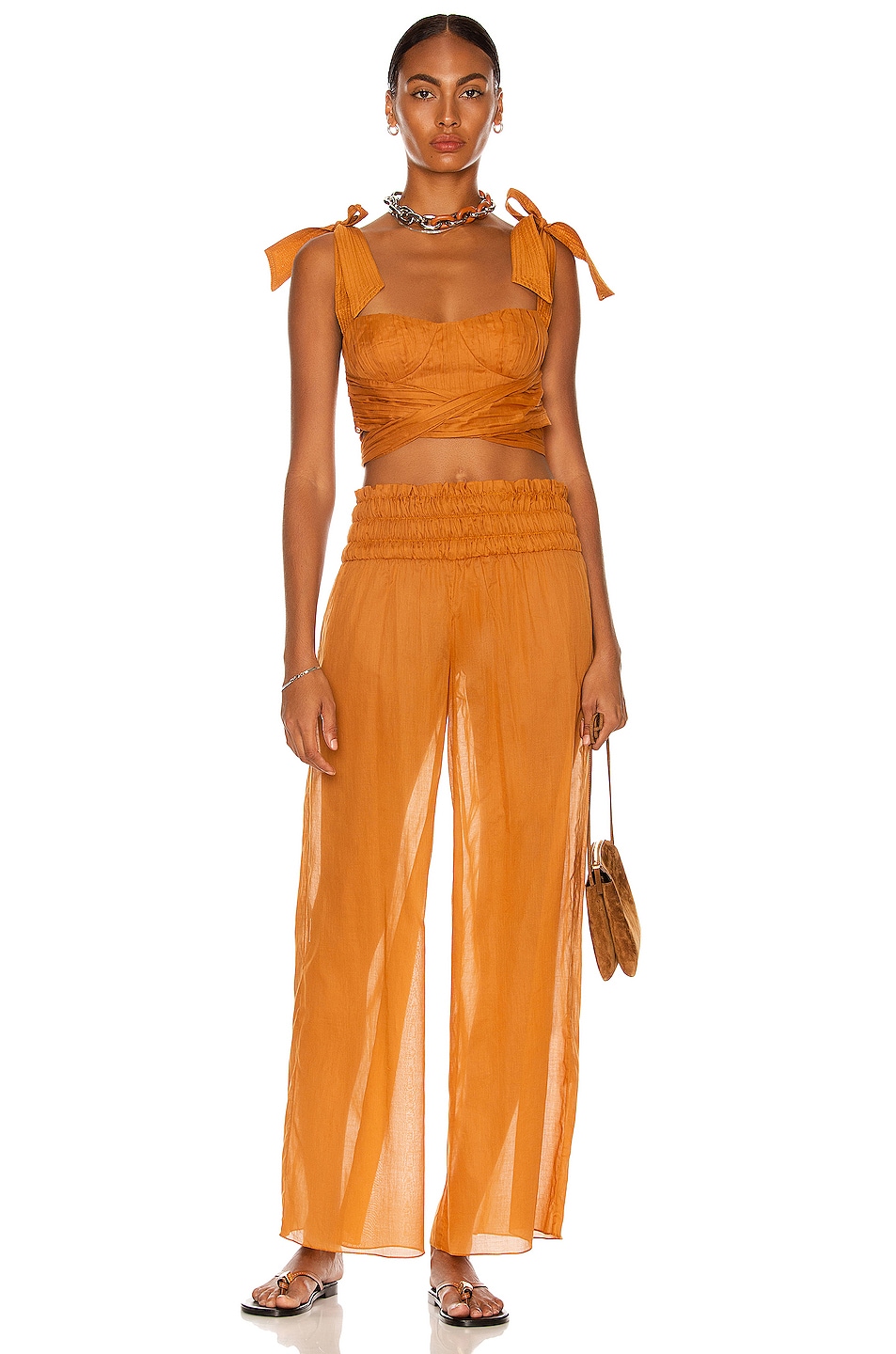 Johanna Ortiz Odisea Top in Spicy Rust | FWRD