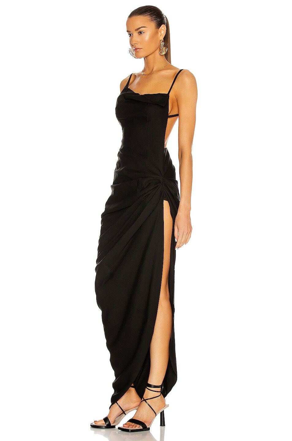 JACQUEMUS La Robe Saudade Longue in Black | FWRD