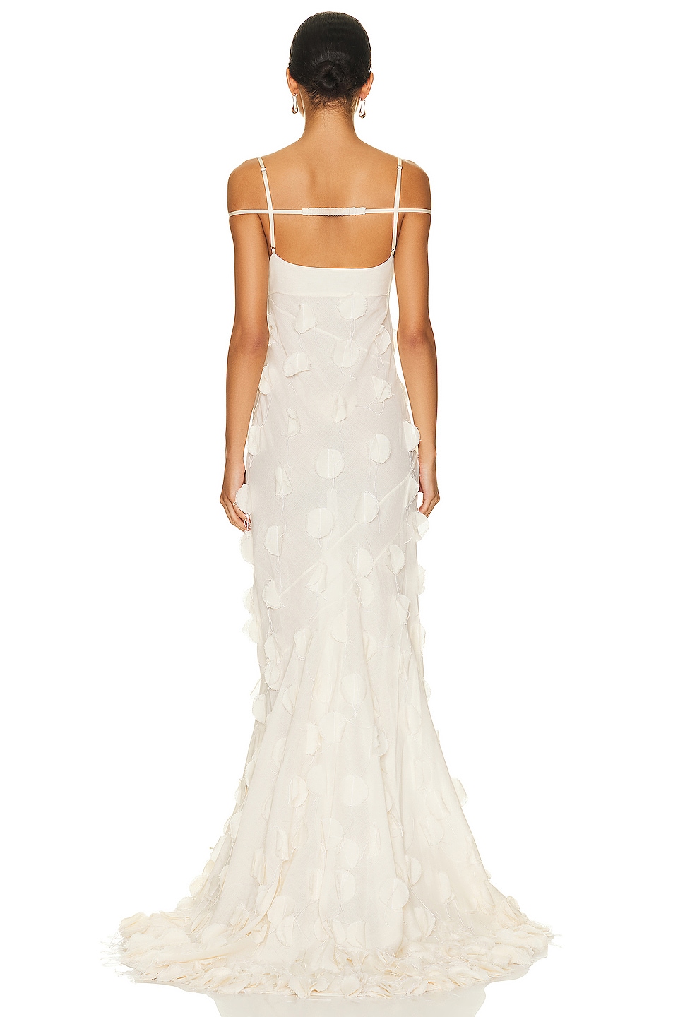 JACQUEMUS La Robe Draggiu in Off White Dots Embroidery | FWRD