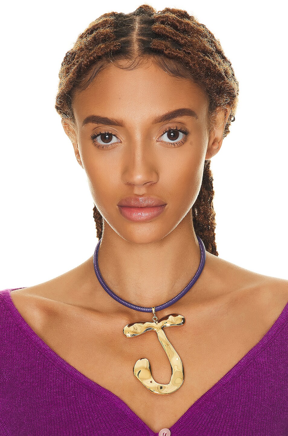 JACQUEMUS Le Collier J Ouro in Purple | FWRD