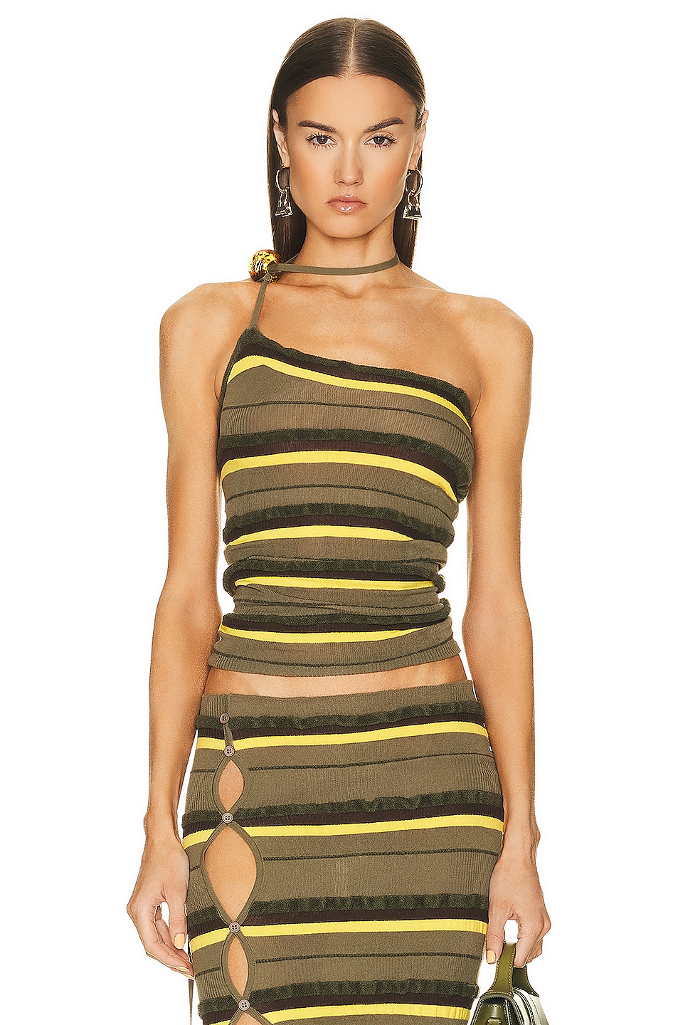 JACQUEMUS La Mailed Concha in Dark Green | FWRD