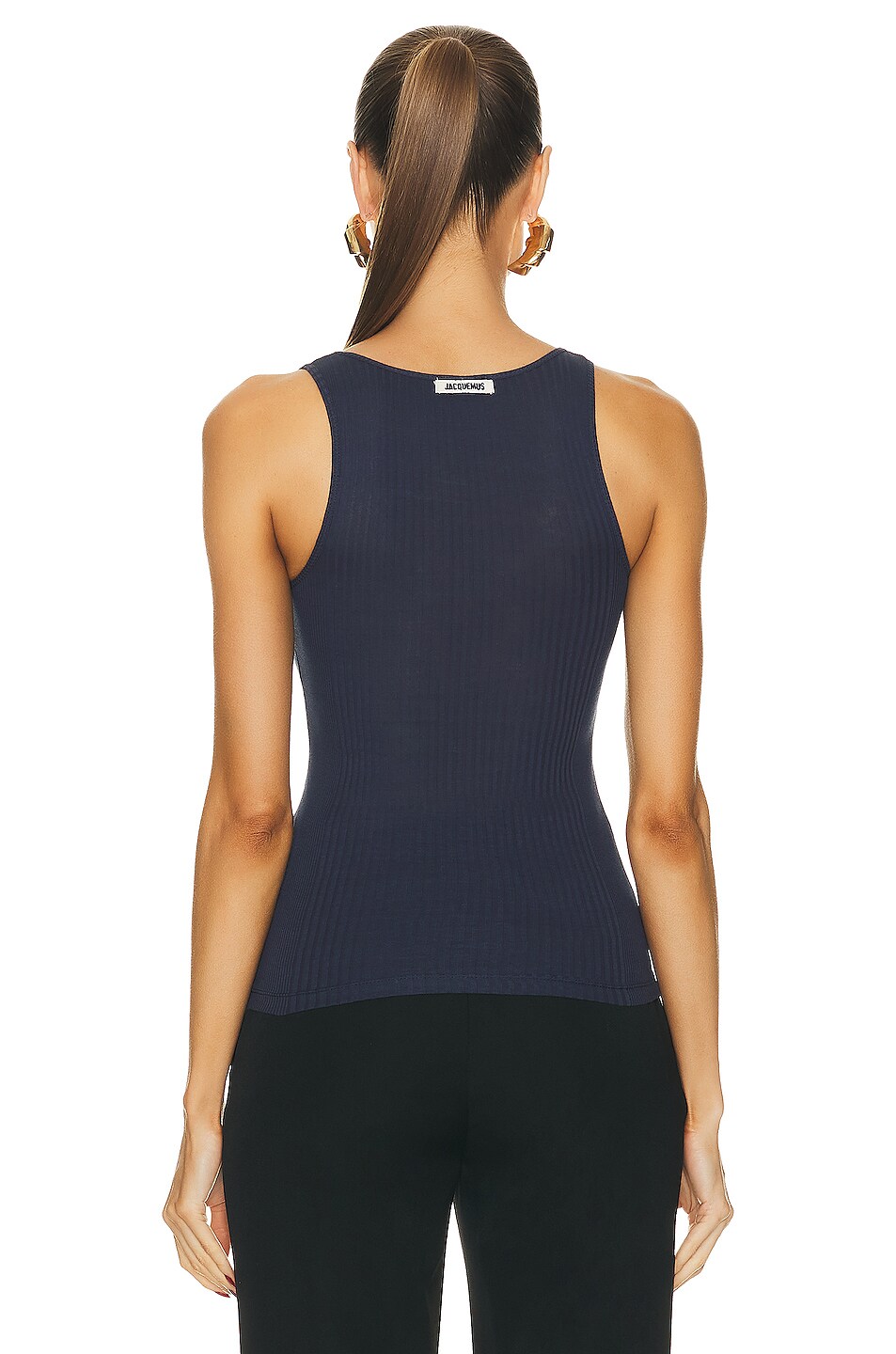 JACQUEMUS Le Debardeur Caraco Top in Dark Navy | FWRD