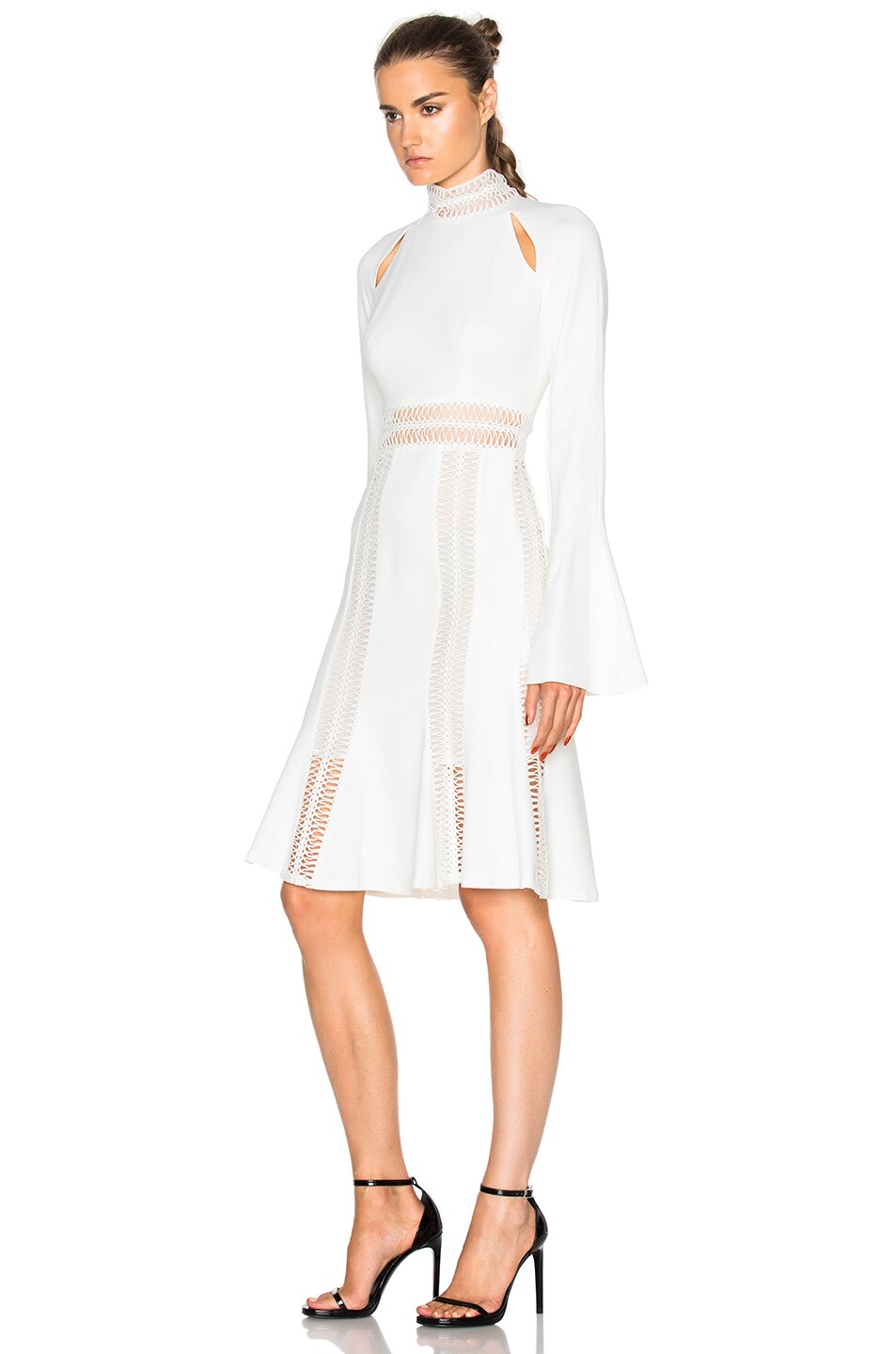 SIMKHAI Mini Flare Dress in Ivory | FWRD