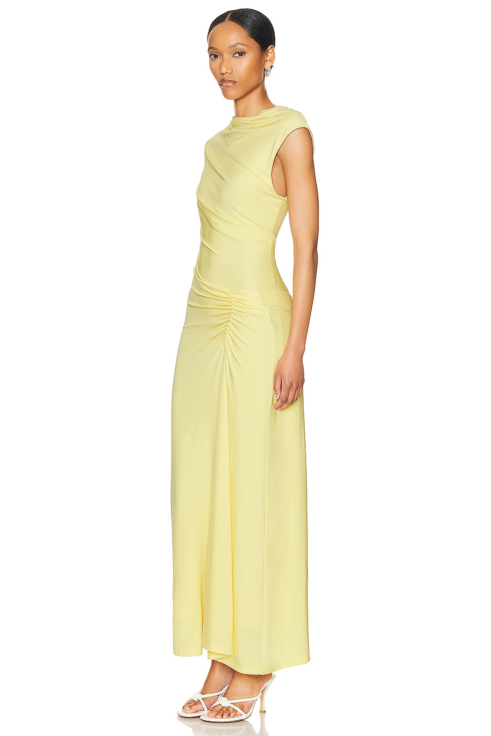 SIMKHAI Acacia Midi Dress in Sulfur | FWRD