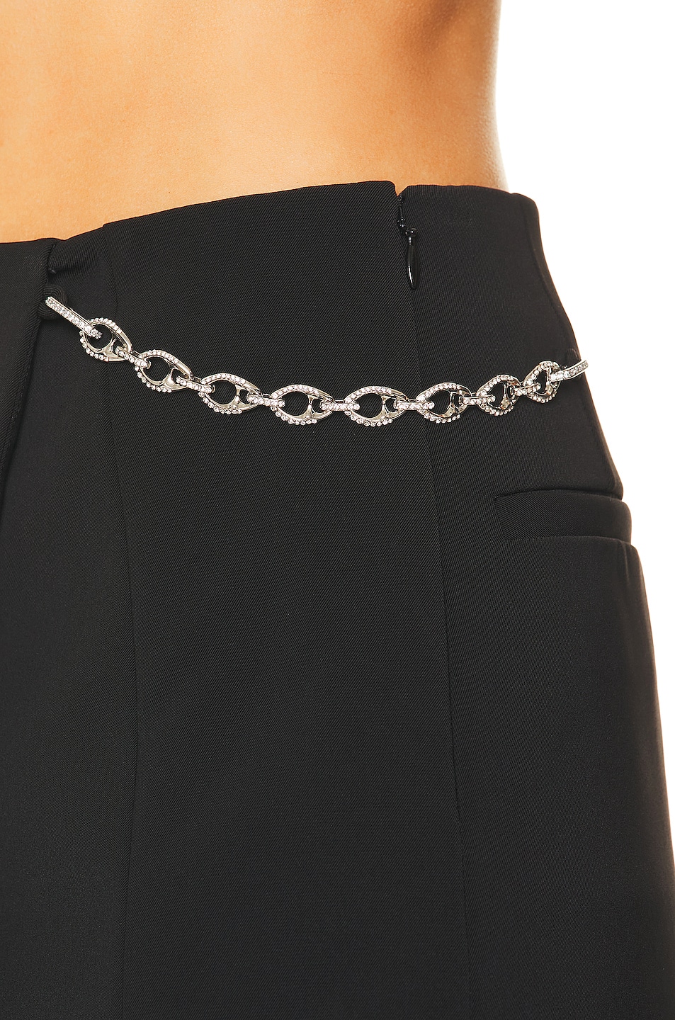 SIMKHAI Pandora Wrap Mini Skirt in Black | FWRD