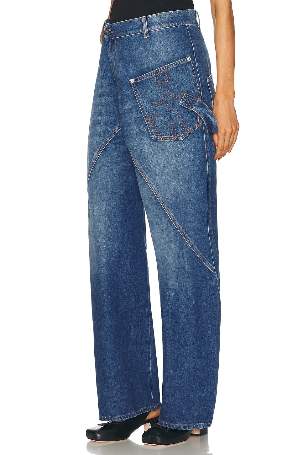 JW Anderson Workwear Wide Leg in Light Blue | FWRD