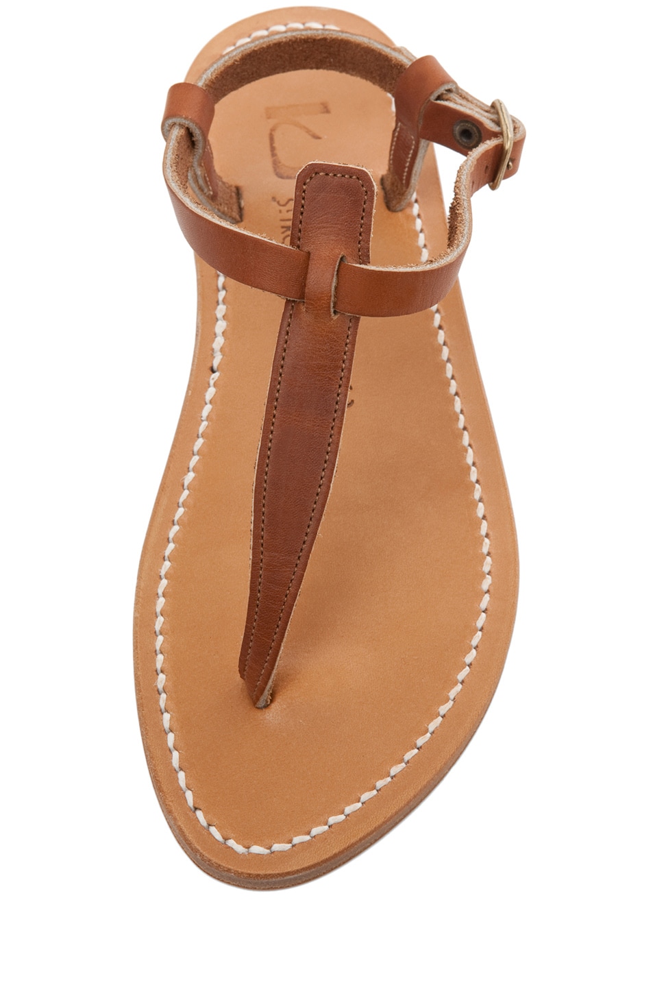 K Jacques Picon T Strap Sandals in Natural | FWRD