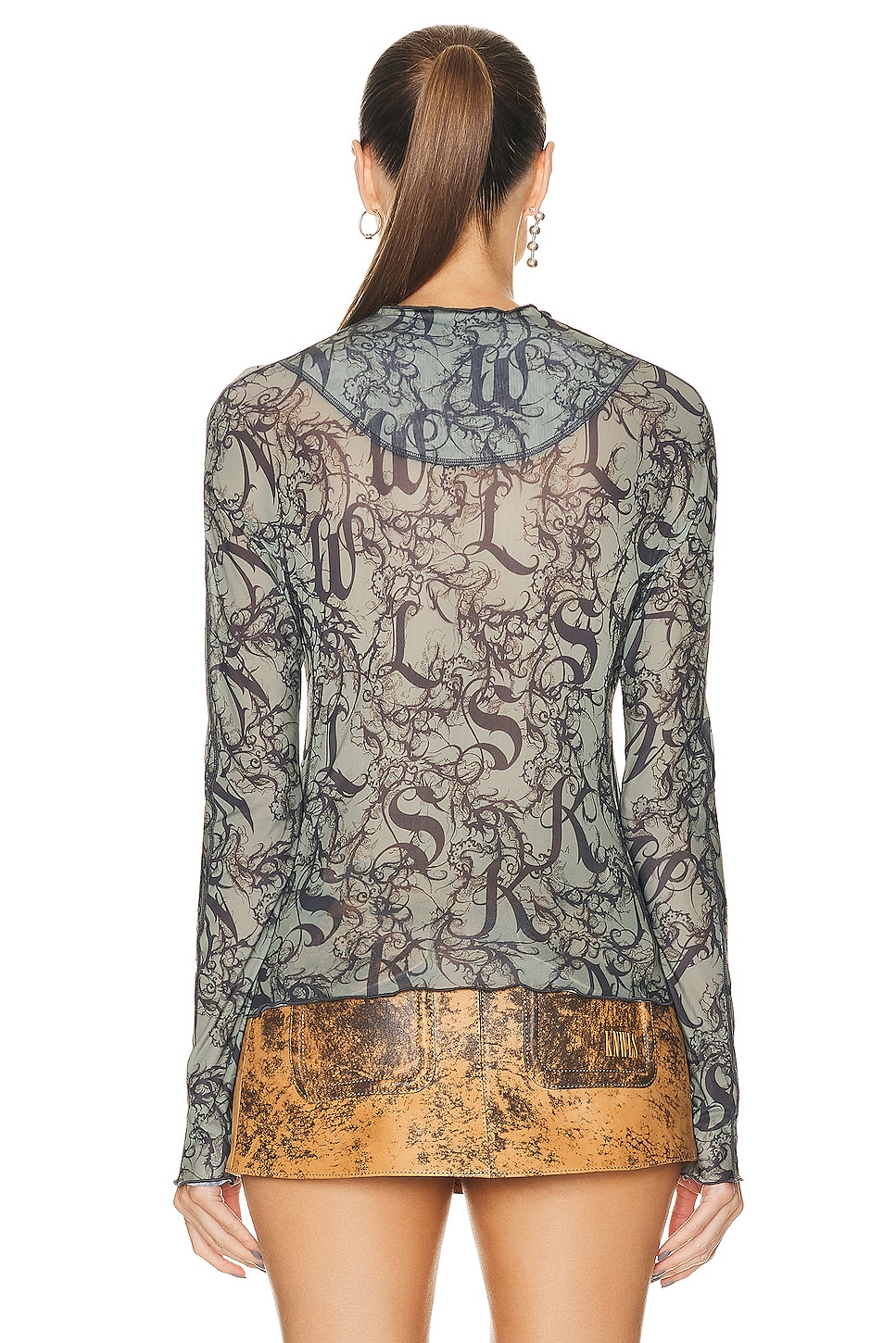 KNWLS Halcyon Jersey Top in Gothic Lace | FWRD