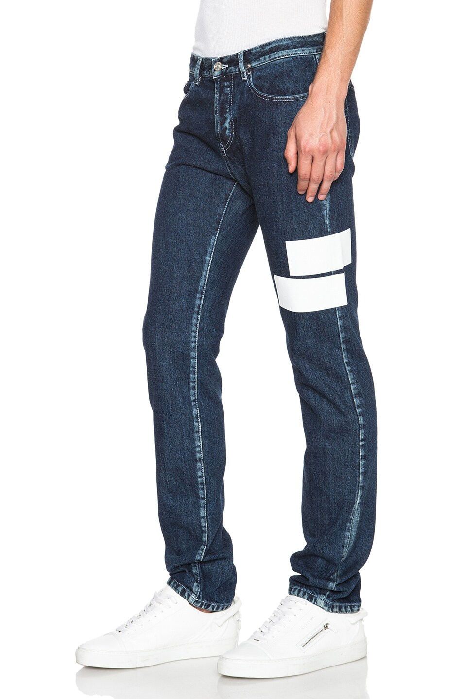 Kenzo Slim Fit Jeans with Paneling in Blue | FWRD