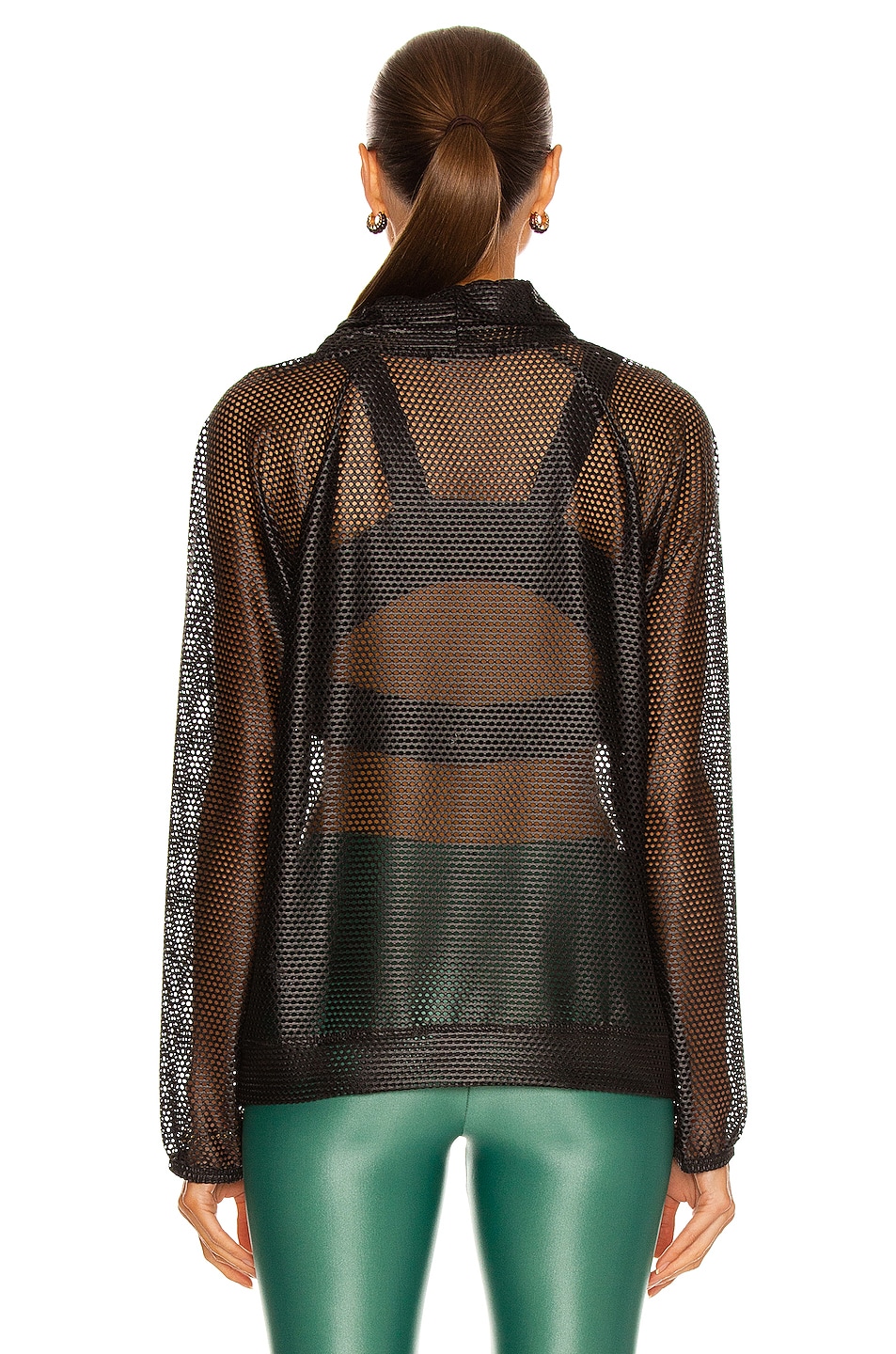 KORAL Probe Open Mesh Pullover Sweatshirt in Black | FWRD