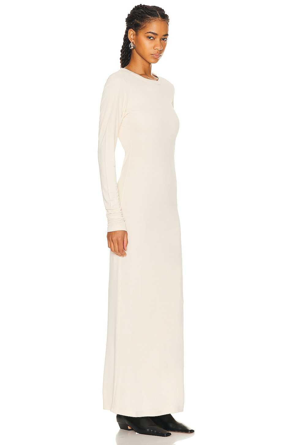 KHAITE Bayra Dress in Bone | FWRD