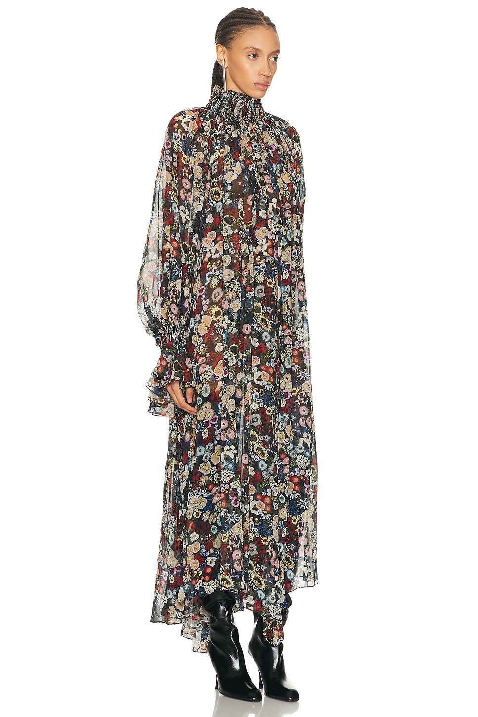 KHAITE Edgar Dress in Black Multi | FWRD