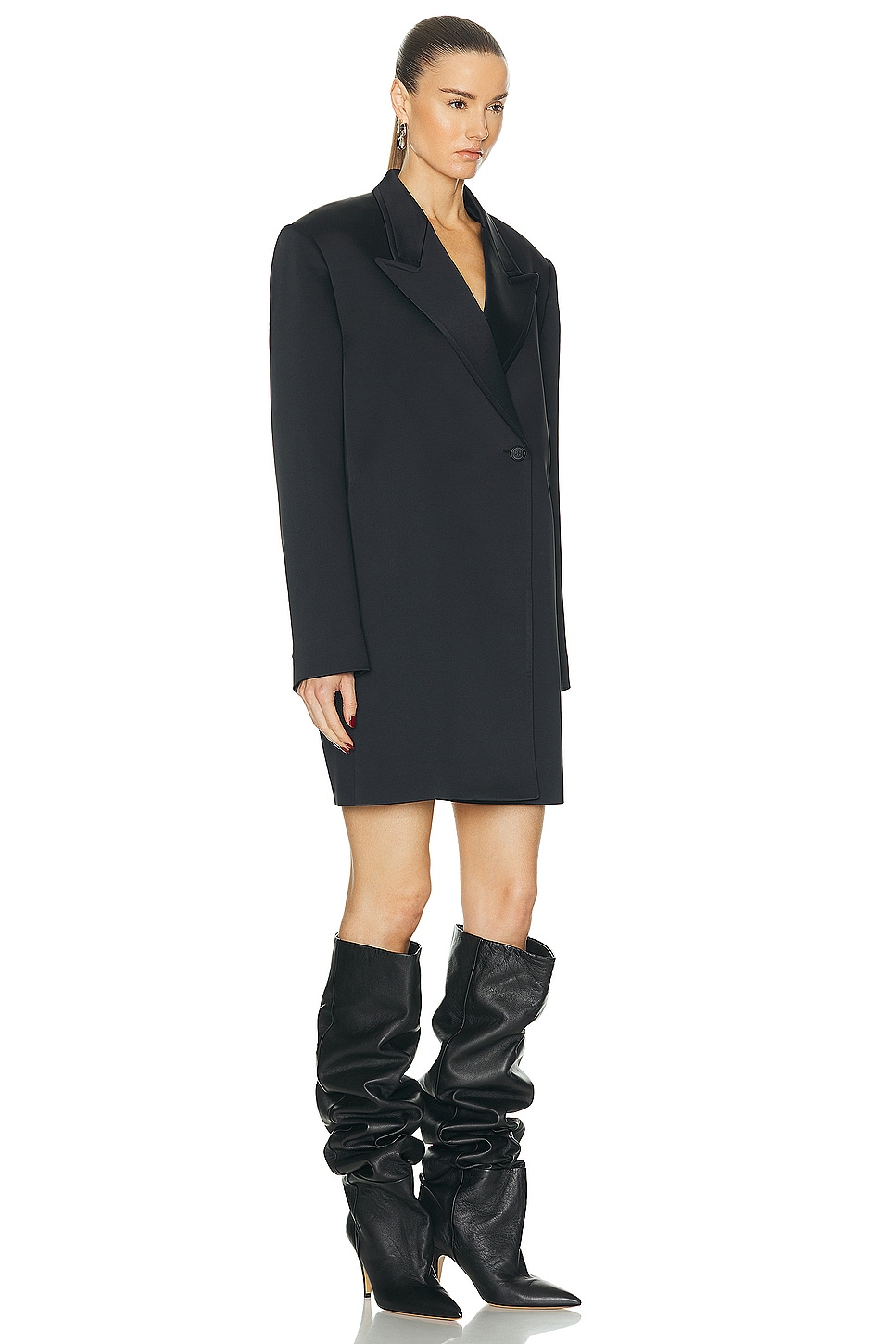 KHAITE Ray Coat in Black | FWRD