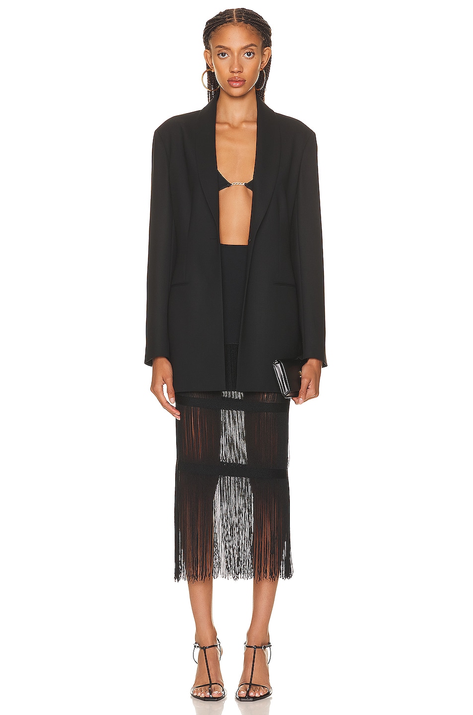 KHAITE Viv Skirt in Black | FWRD
