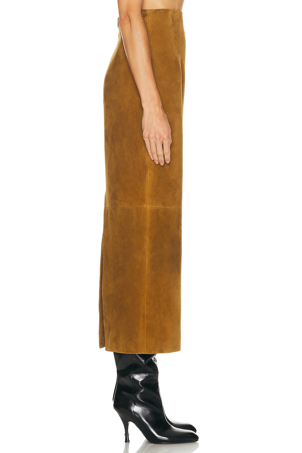 KHAITE Loxley Skirt in Toffee | FWRD