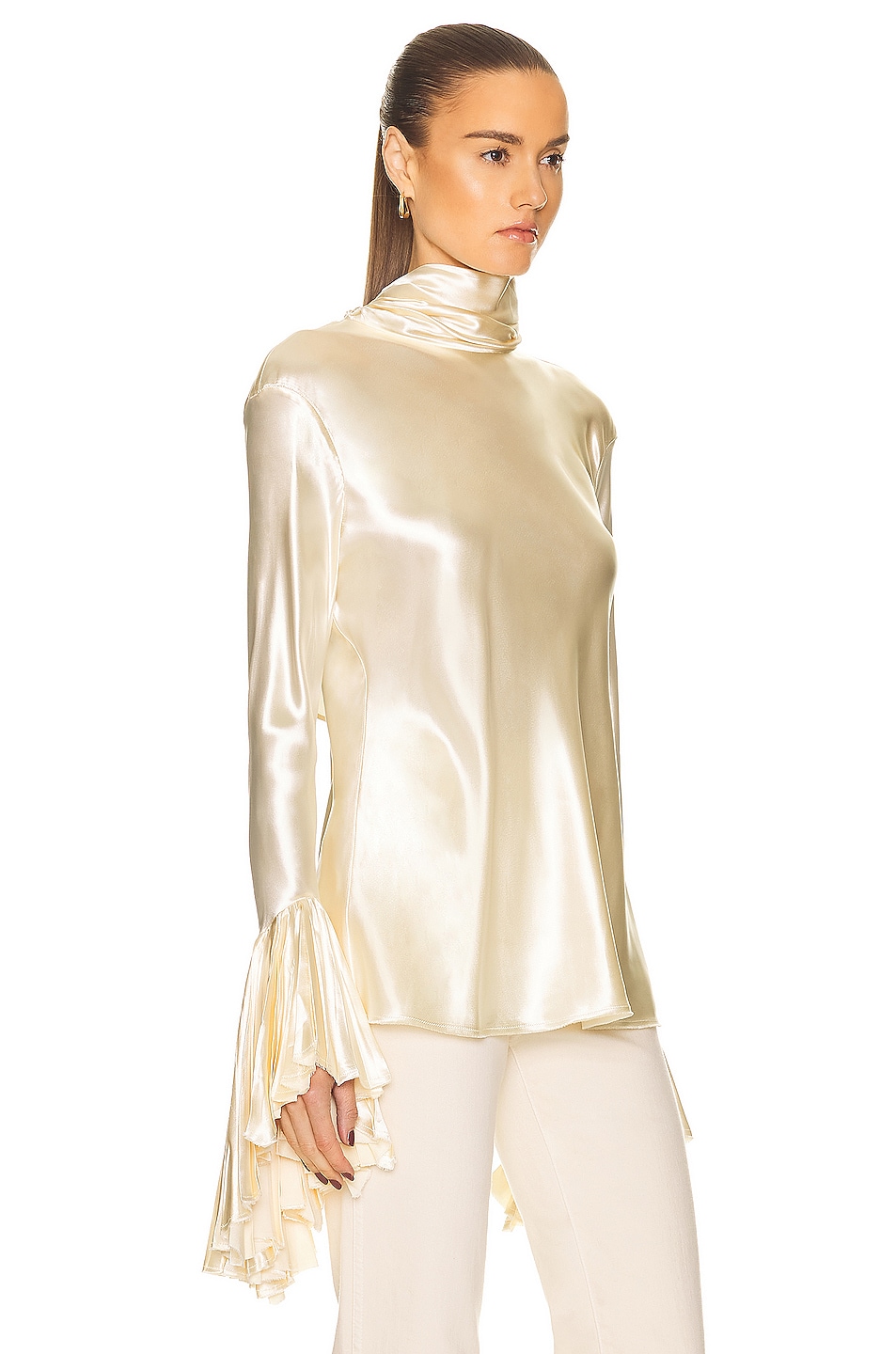 KHAITE Amelia Top in Champagne | FWRD