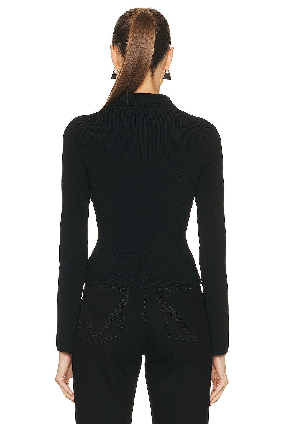 KHAITE Kleo Top in Black | FWRD