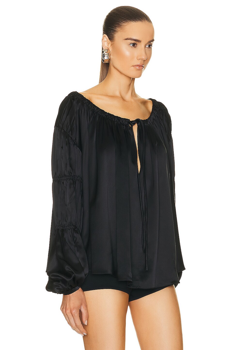 KHAITE Leny Top in Black | FWRD