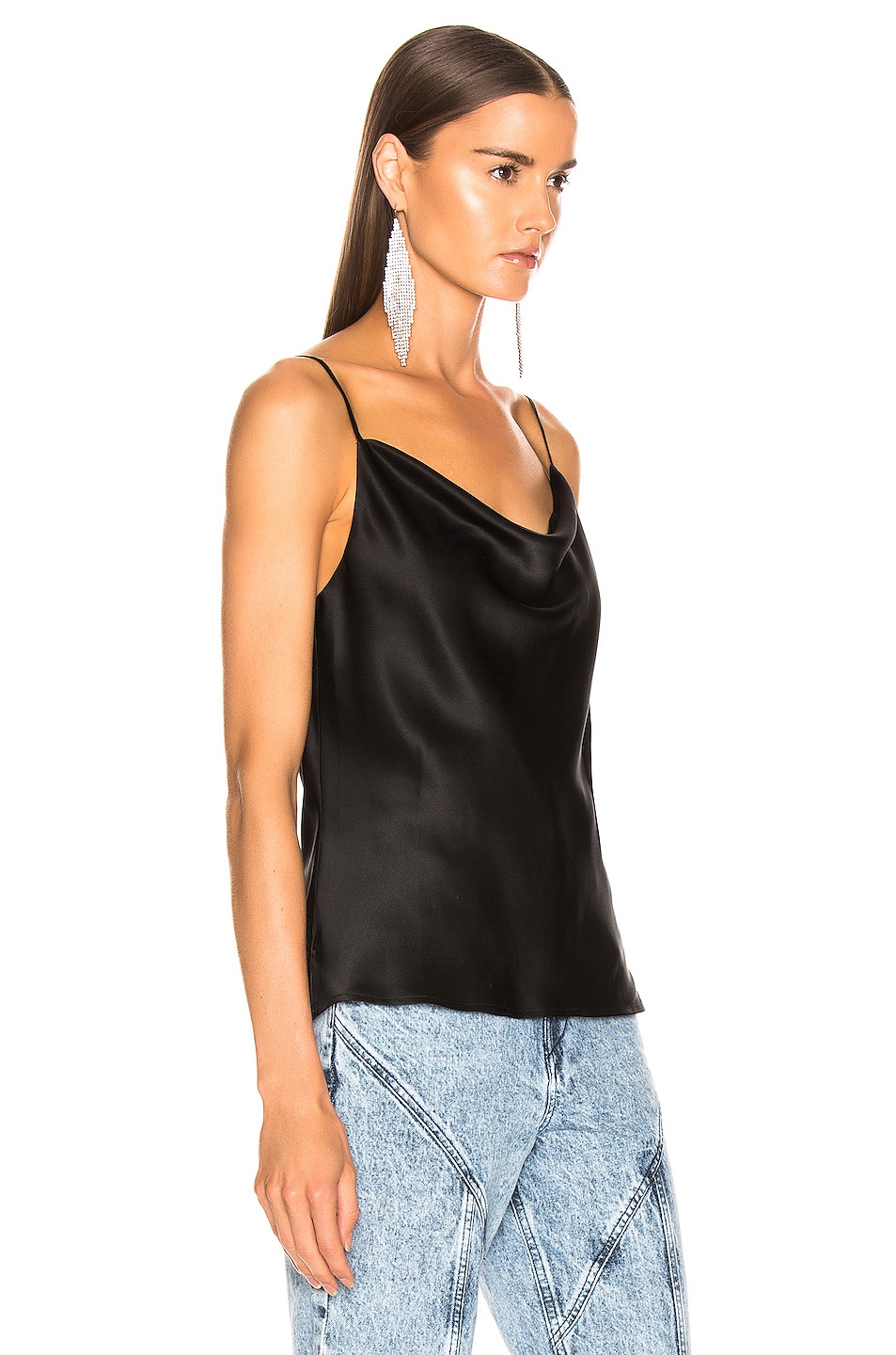 L'AGENCE Kay Cowl Tank in Black | FWRD
